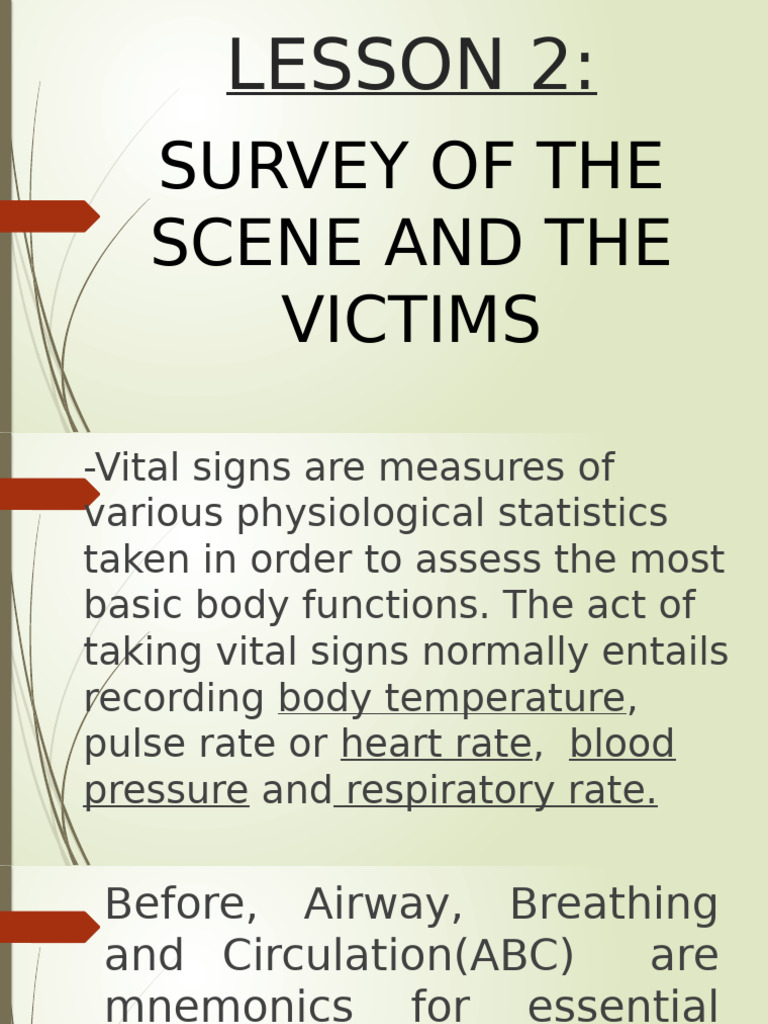 LESSON 2 | PDF | Pulse | First Aid