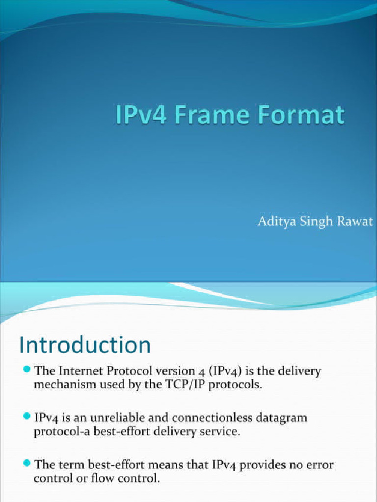 Ipv4 Datagram, Fragmentation, Checksum Options | PDF