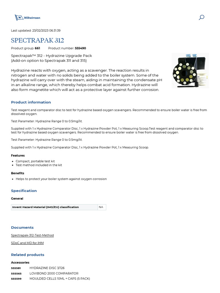 SPECTRAPAK 312 | PDF