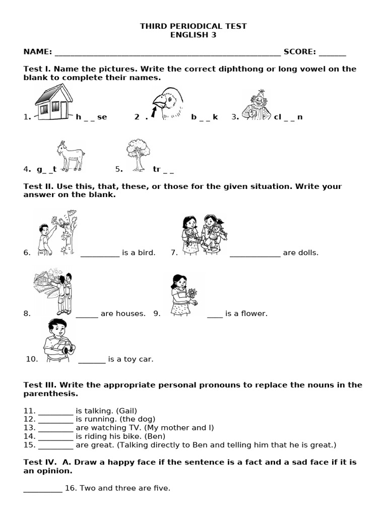 Third Quarter English | PDF