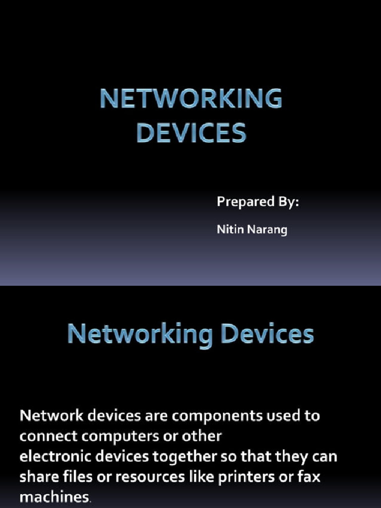 Networking Devices | PDF