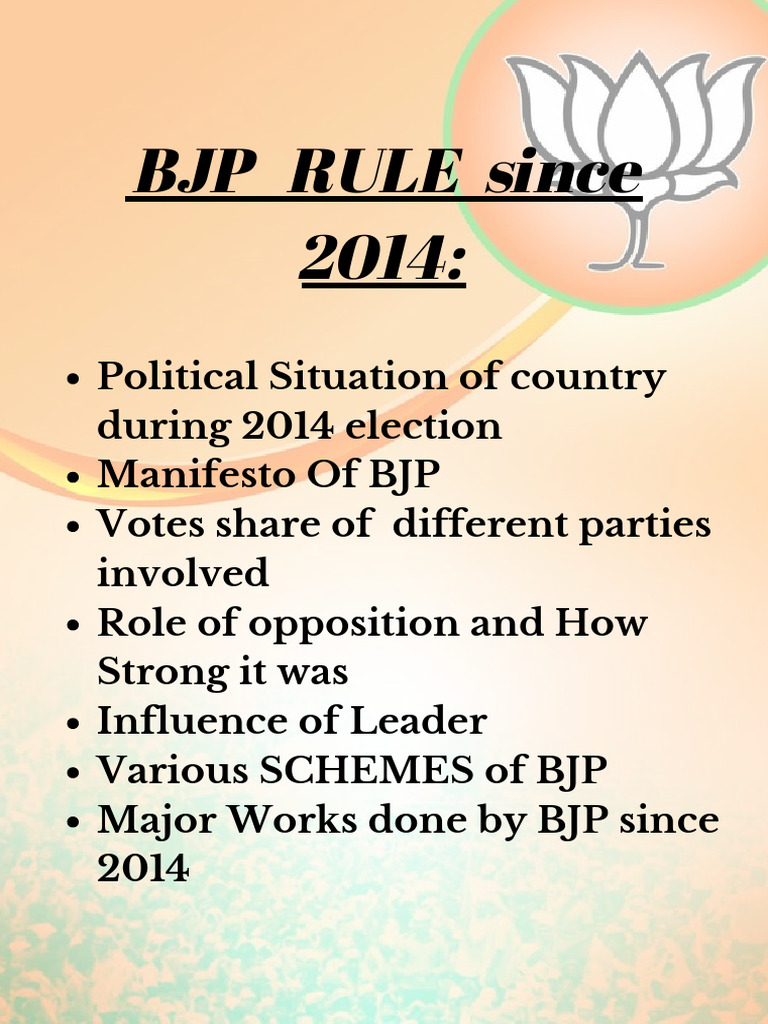 Template For BJP RULE Since 2024 Political Situation of Country During ...