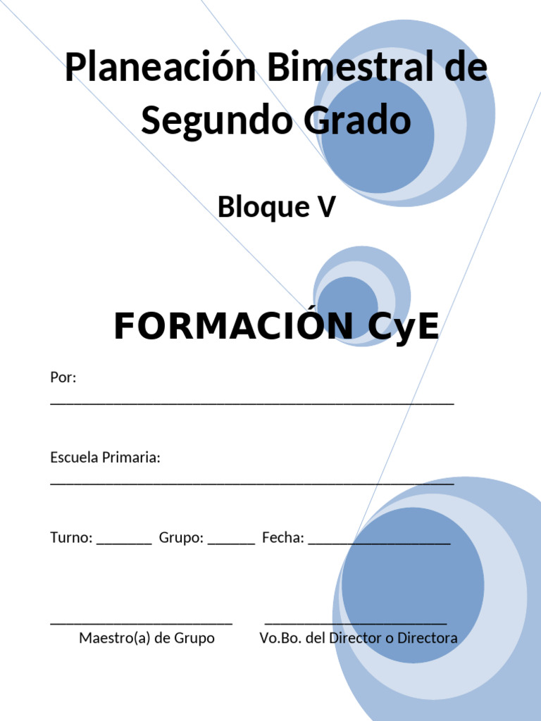 2do Grado - Bloque V Formación CyE | PDF