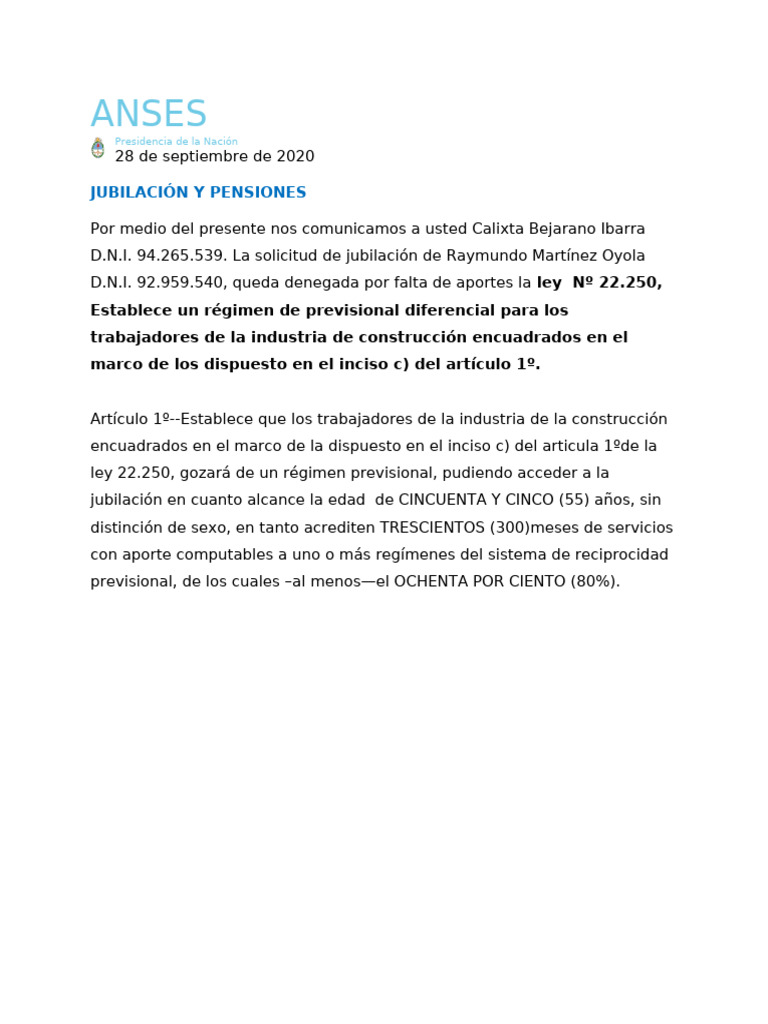 Anses Carta | PDF