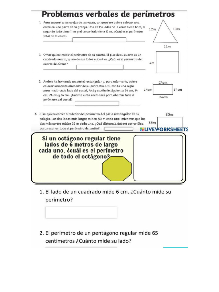 PROBLEMAS DE PERIMETRO | PDF