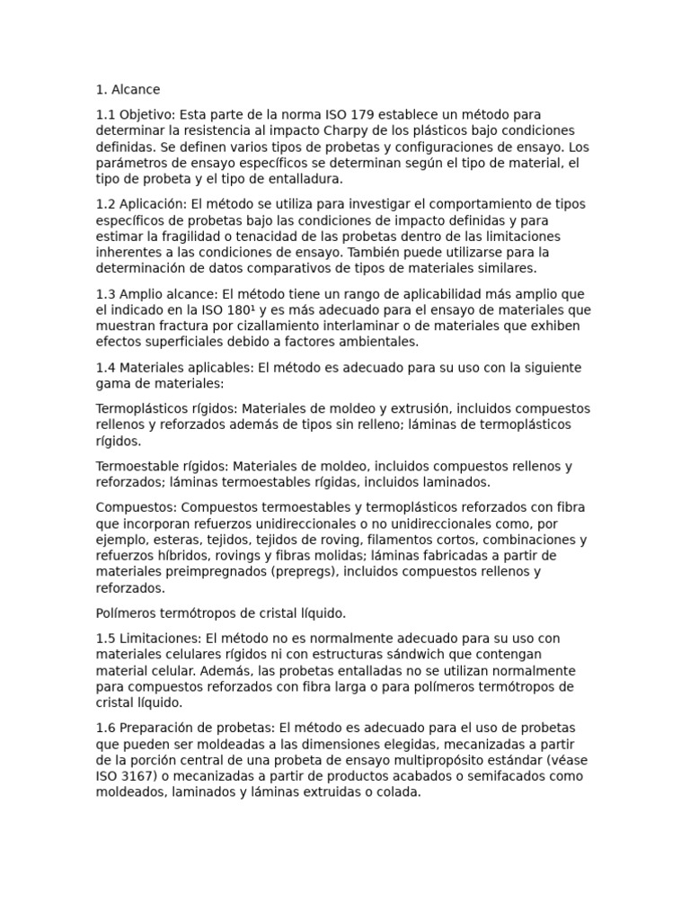Método ISO 179 para Ensayo Charpy | PDF | Fractura | El plastico