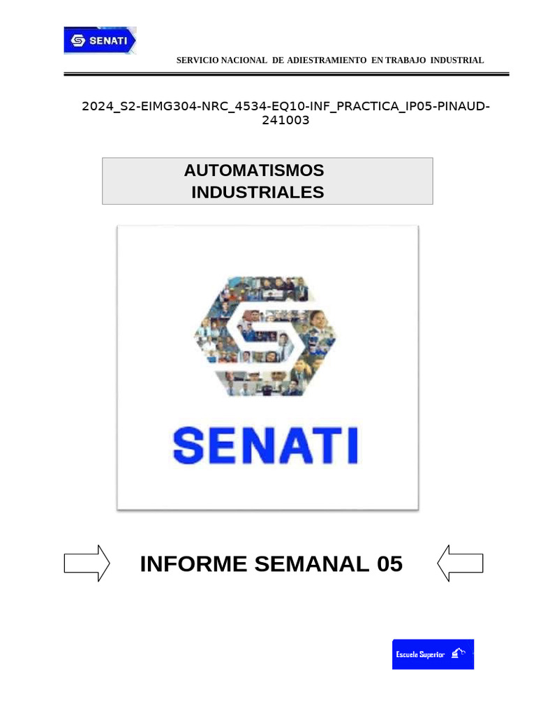 2024 - S2 Eimg304 NRC - 4534 Eq10 Inf - Practica - Ip05 Pinaud 241003 | PDF | Controlador lógico ...