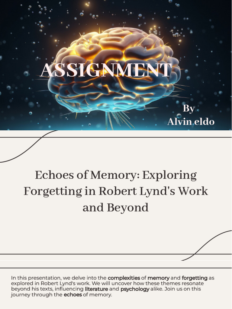 Exploring Memory in Robert Lynd | PDF