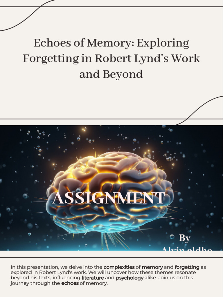 Slidesgo Echoes of Memory Exploring Forgetting in Robert Lynds Work and Beyond ...