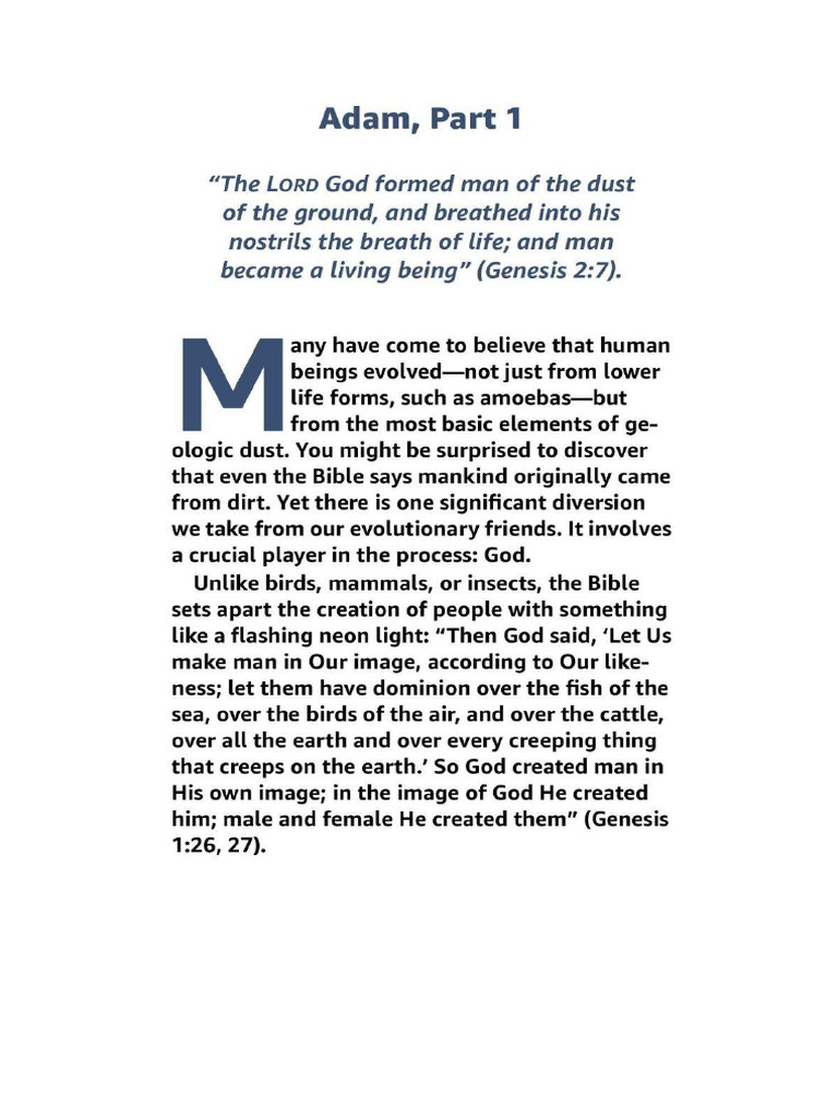 Adam, Part 1 | PDF