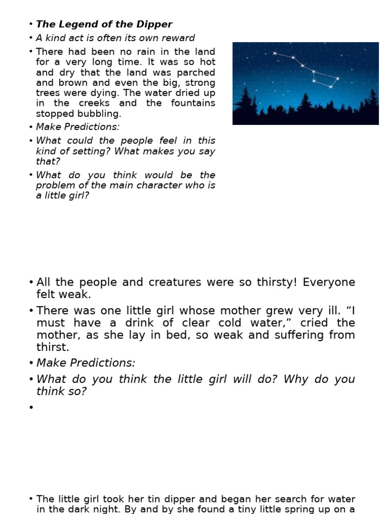 Legend of The Big Dipper | PDF | Poetry | General Fiction