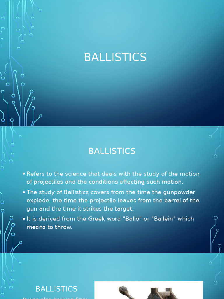 Chapter 1 Ballistics | PDF | Gun Barrel | Bullet