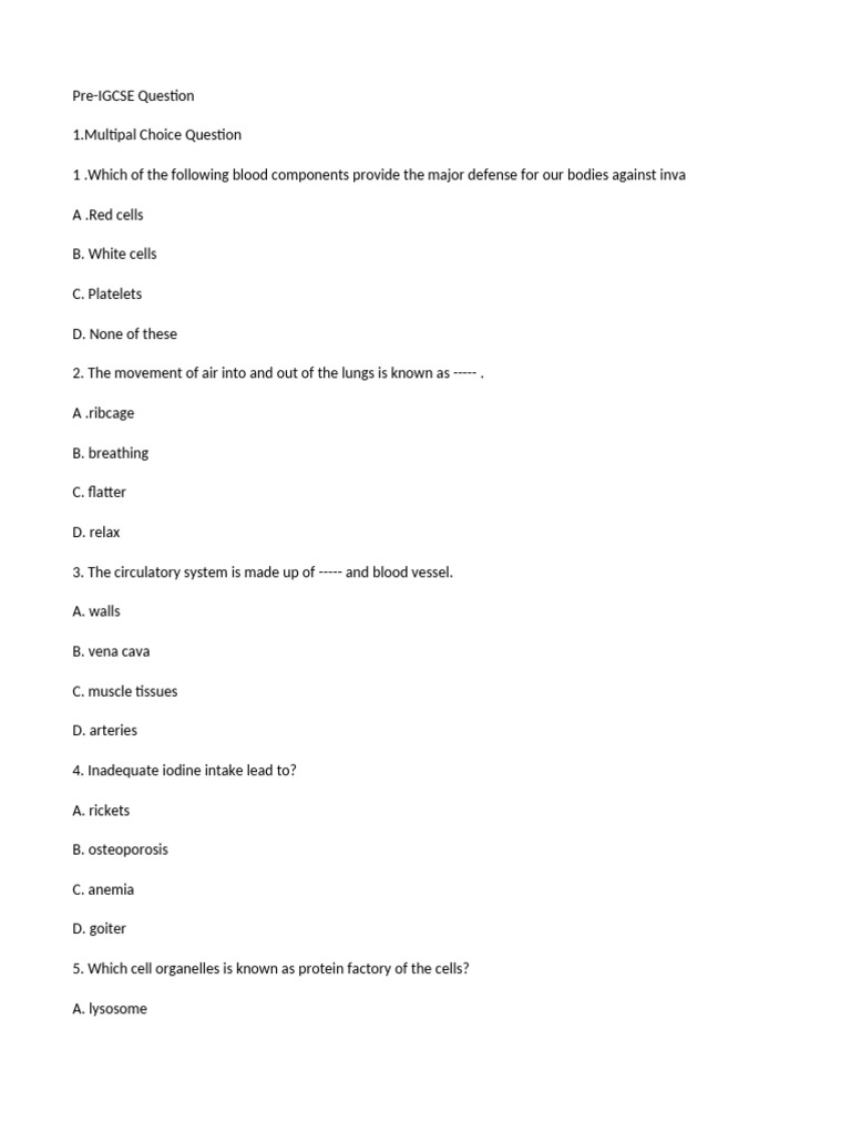 Pre IG | PDF | Cell (Biology) | Eukaryotes