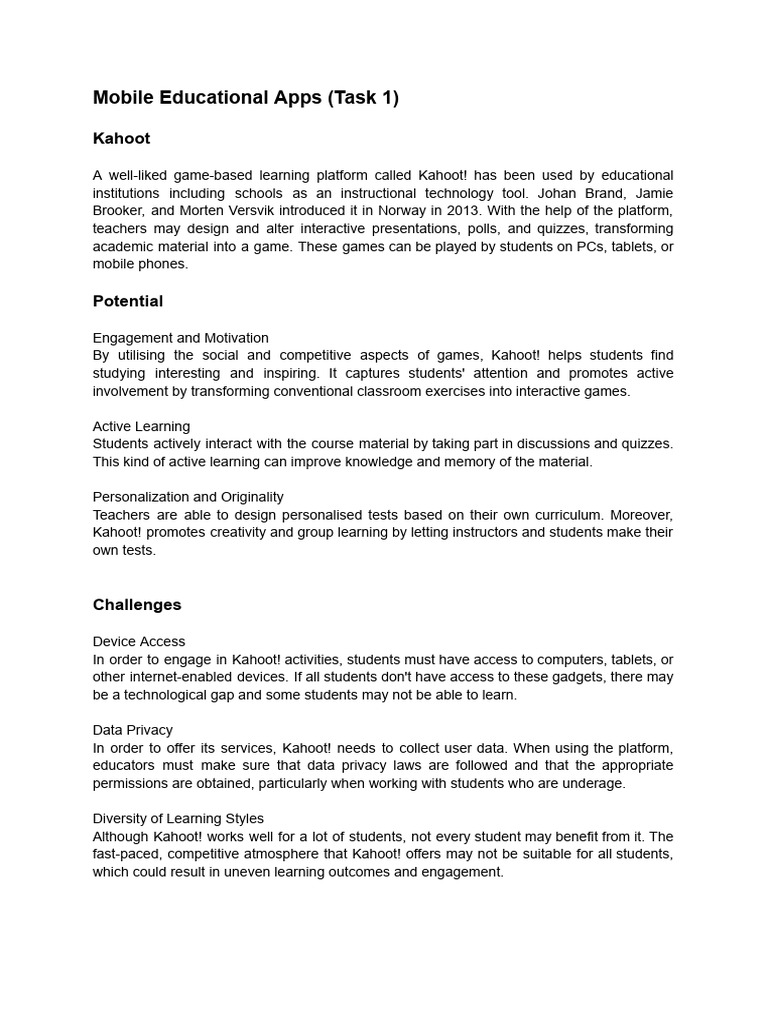 Mobile Apps Pdf Mobile App Educational Technology