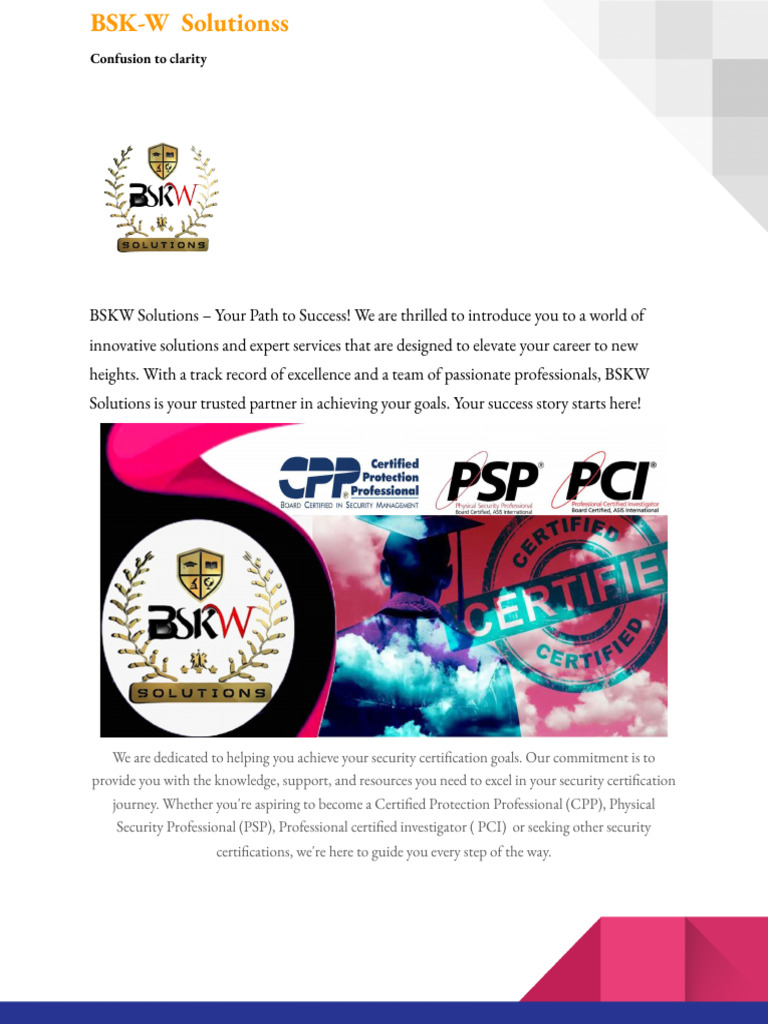 Brochure BSKW CPP 2024 | PDF | Learning | Educational Assessment