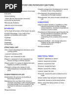 Anatomy and Physiology-Lecture Notes | PDF | Bone | Anatomical Terms Of ...