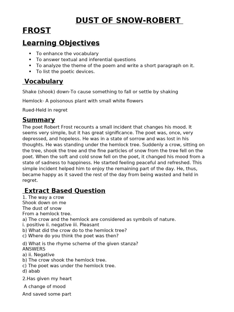 Dust of Snow | PDF | Mood (Psychology) | Mental Health