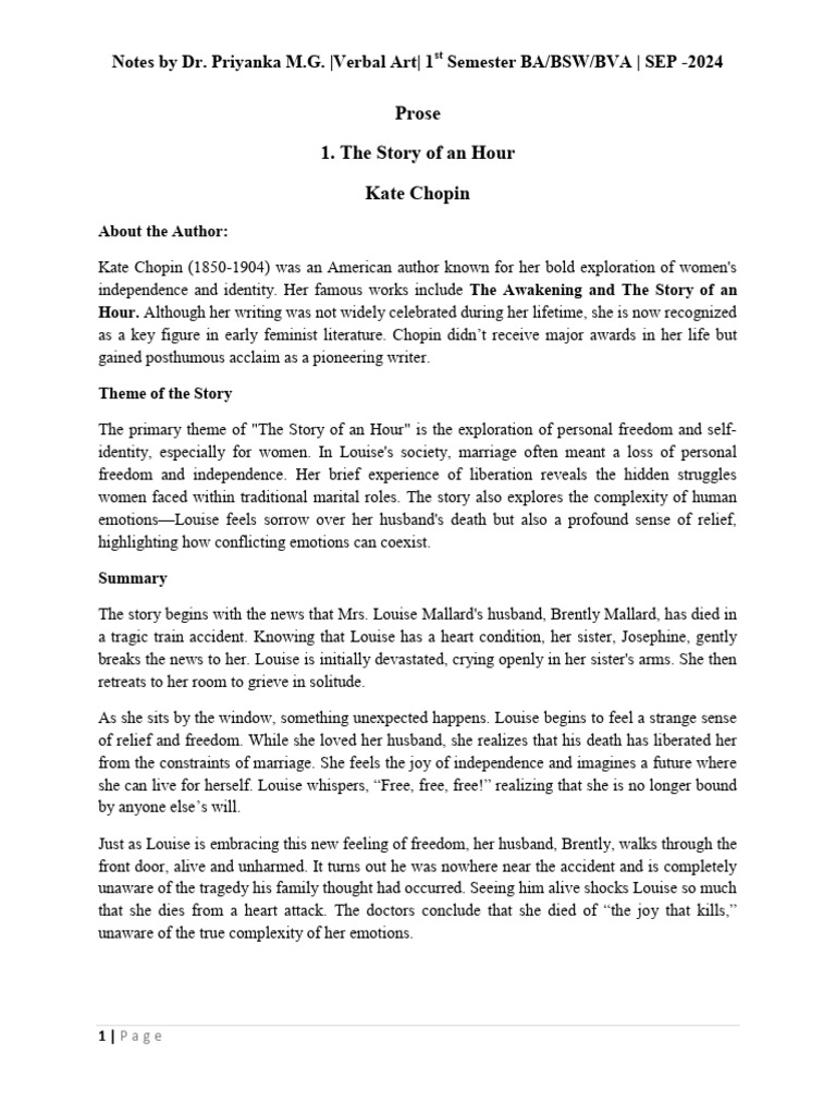 Verbal Art 1st Semester BA BSW BVA | PDF | General Fiction