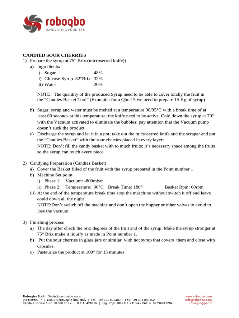 Candied Sour Cherries | PDF