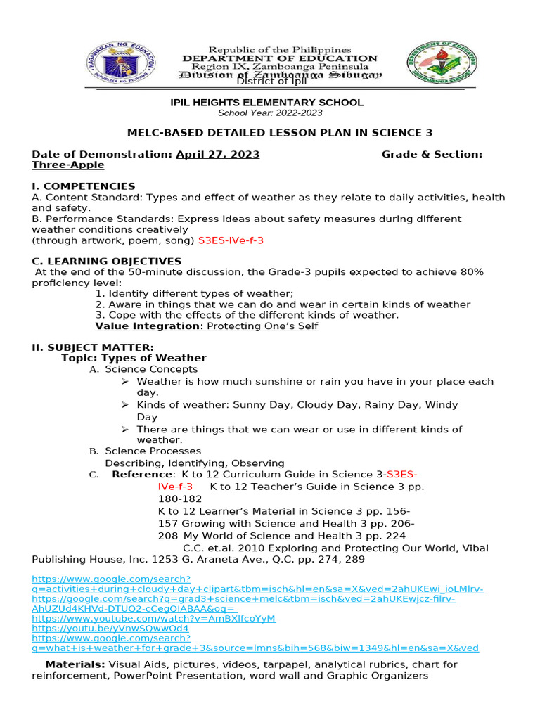 Final DLP For Classroom Demonstration | PDF | Educational Technology ...