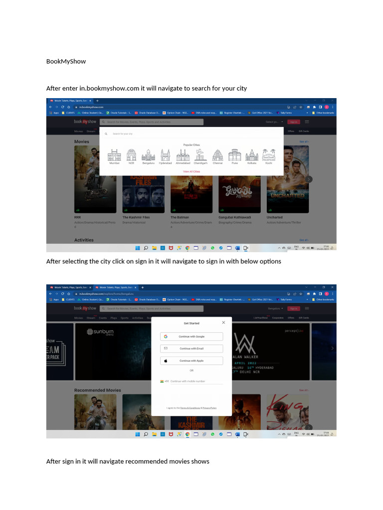 Integration Scenarioes of BookMyShow | PDF