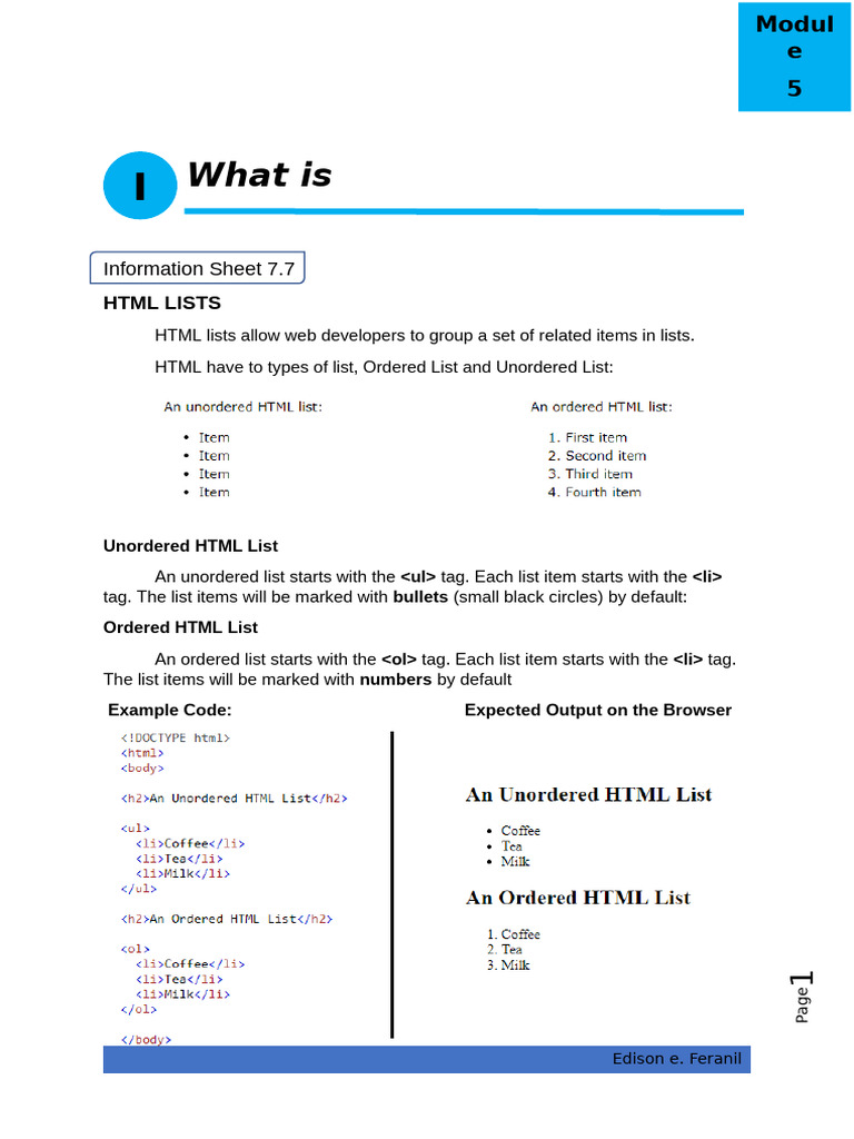 Sept 25 27 Comprog Activities | PDF | Html Element | Html