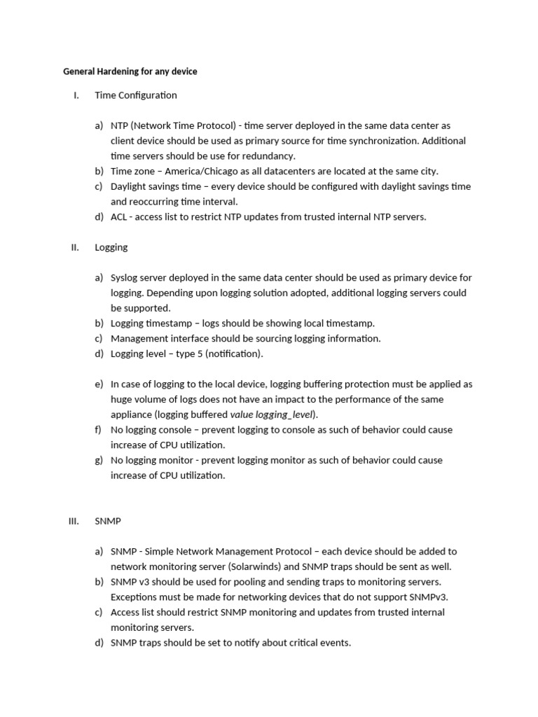 Hardening Network Devices | PDF | Transport Layer Security | Computer Network