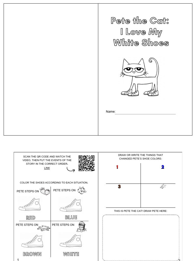 Pete The Cat I Love My White Shoes | PDF