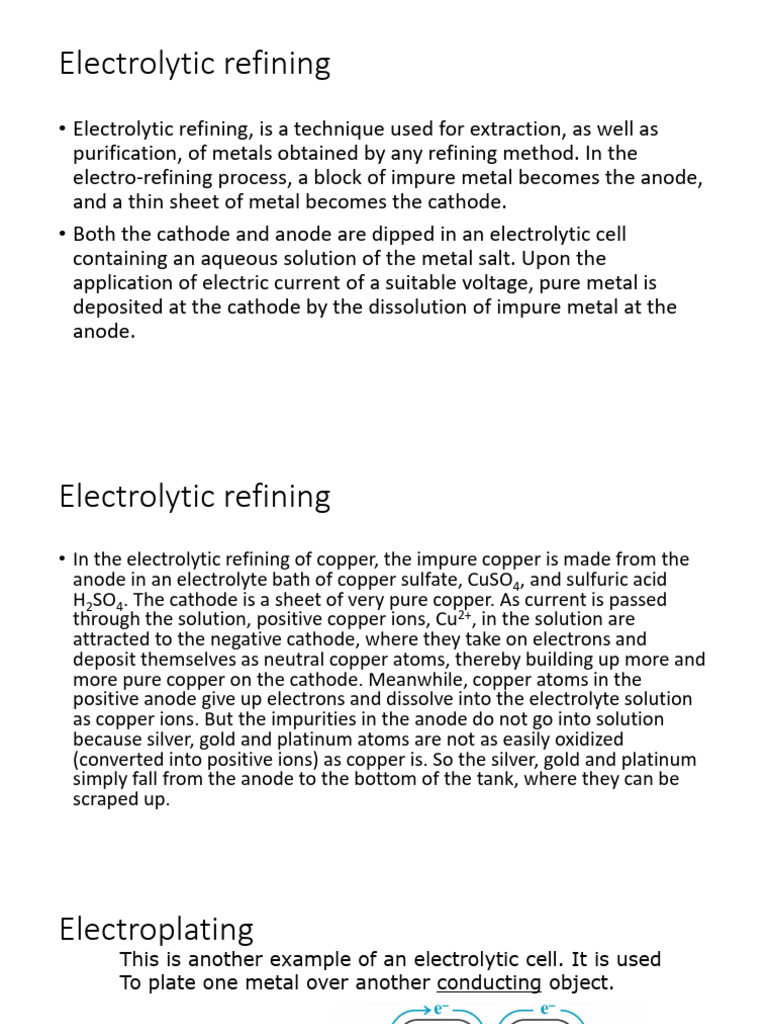 Electroplating & Refining | PDF | Redox | Anode