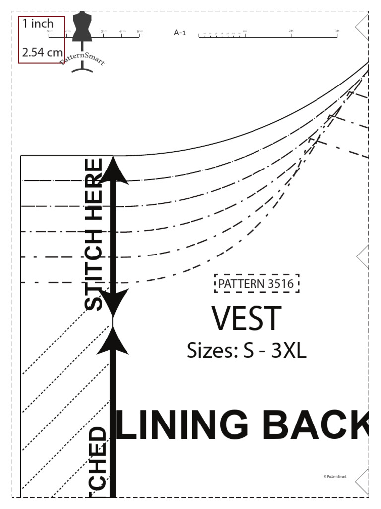 Men's Vest Pattern S-3XL PDF | PDF | Sewing