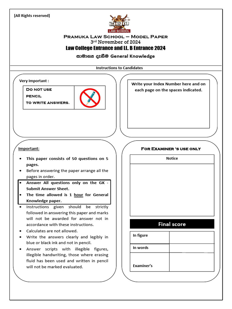 4) GK Model Paper (Nov 3) | PDF | Travel | Foreign Language Studies
