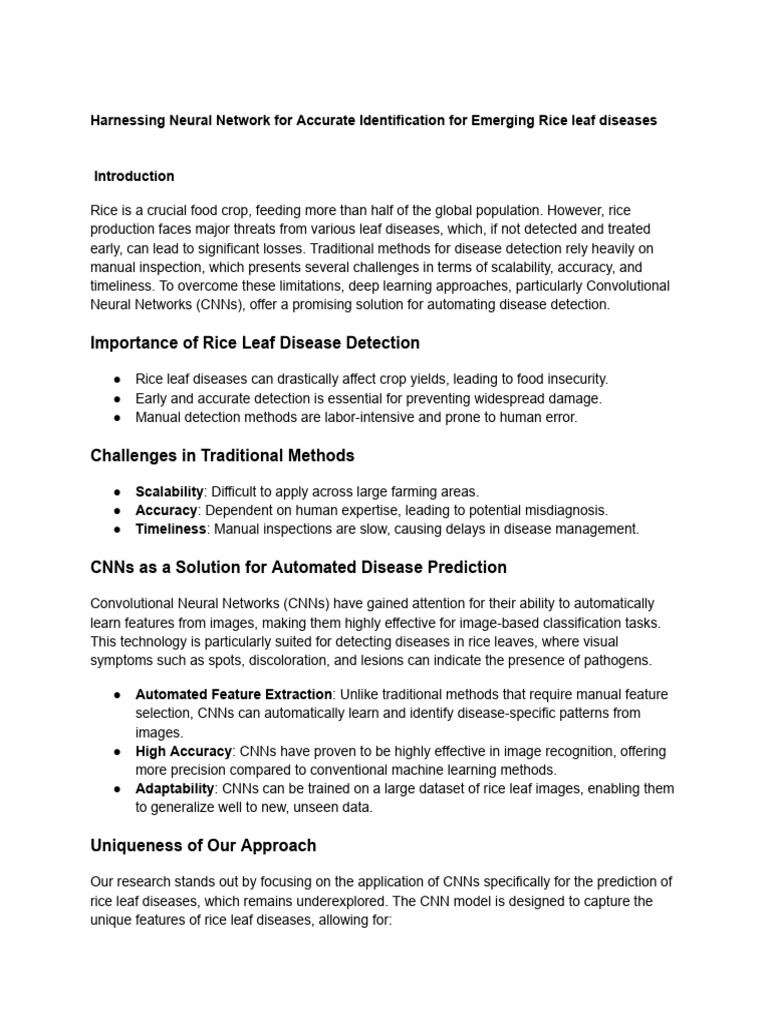 Transfer Learning With CNN For Enhanced Classification of Rice Leaf ...