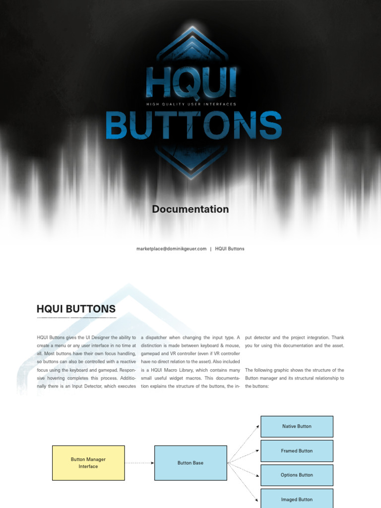 HQUI Buttons Documentation A4 | PDF | Button (Computing) | Keyboard Shortcut