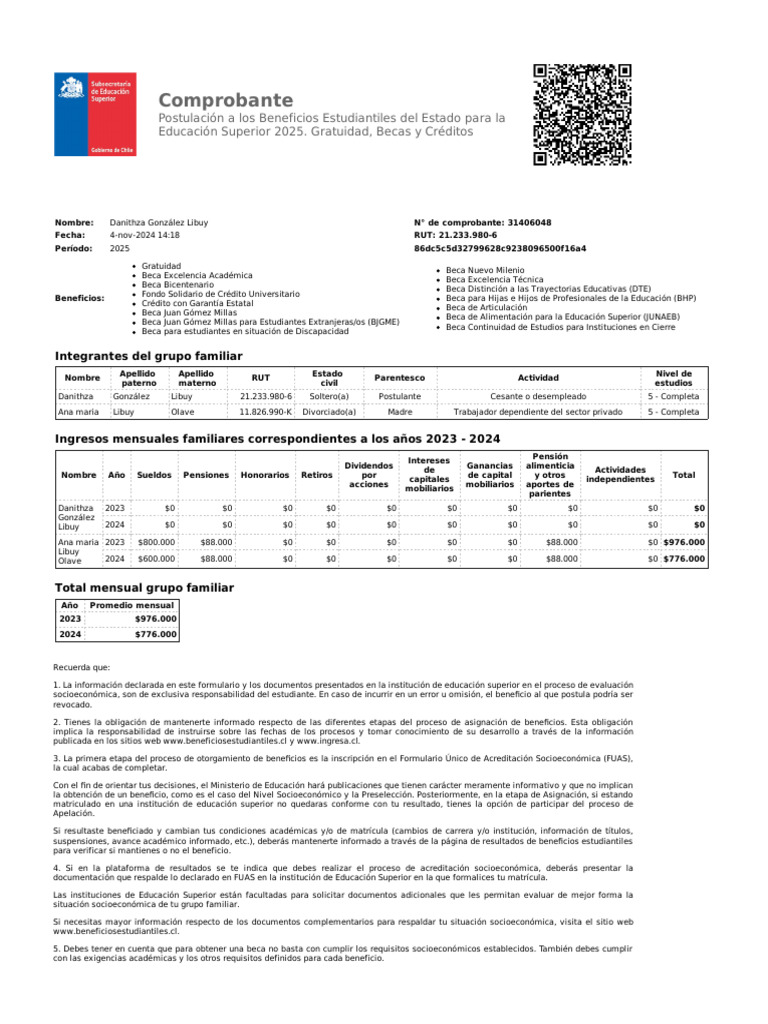 Postulacion Dany | PDF | Educación más alta