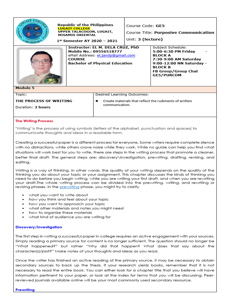 Ge5 Purcom | PDF | Citation | Human Communication