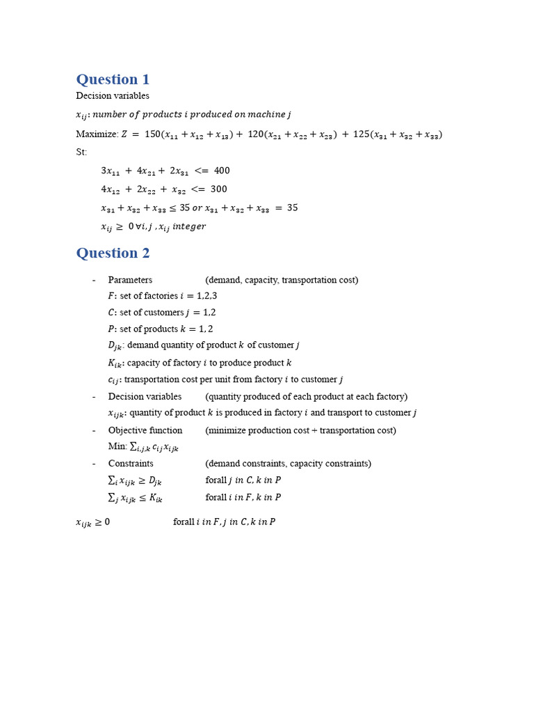 OR1 Pracetice For Midterm Solution | PDF | Computational Science | Mathematics
