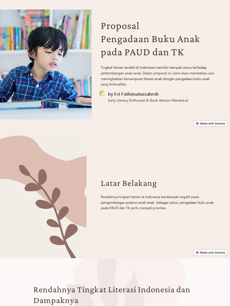 Proposal-Pengadaan-Buku-Anak-pada-PAUD-dan-TK Edited | PDF