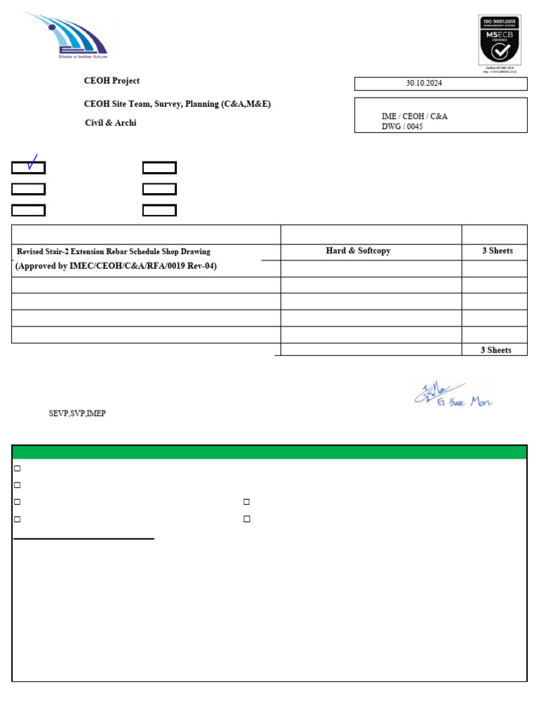 Ime Ceoh C&a DSR DWG-0045 | PDF