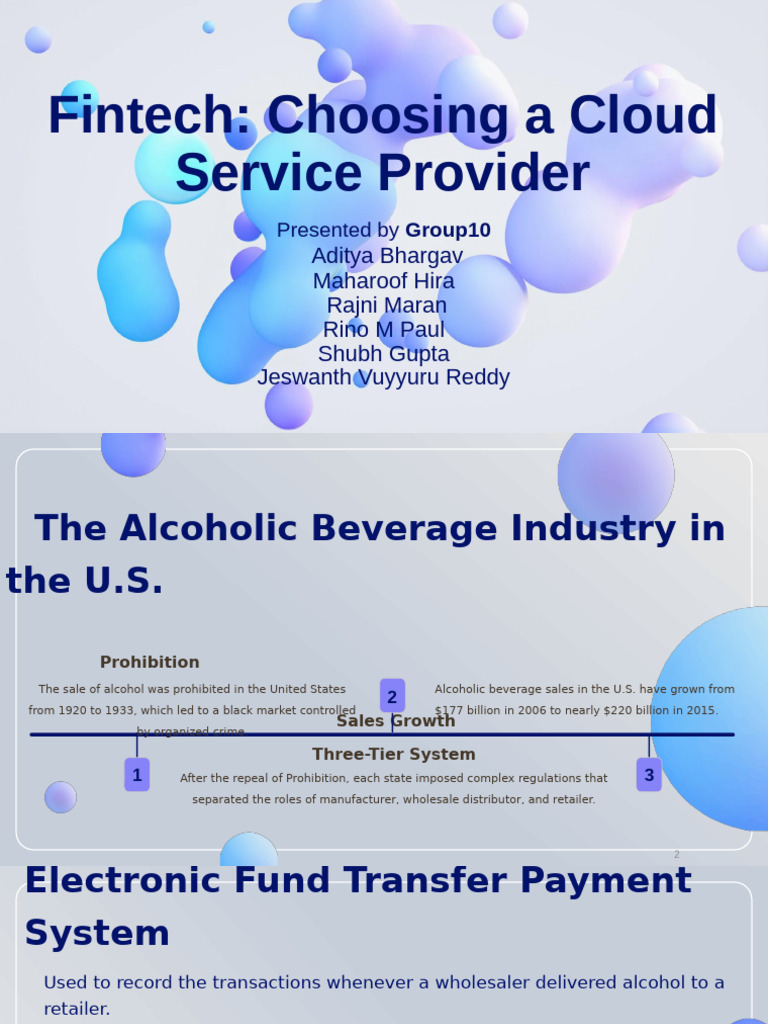 Fintech - Choosing A Cloud Services Provider by Group 10 | PDF | Cloud ...