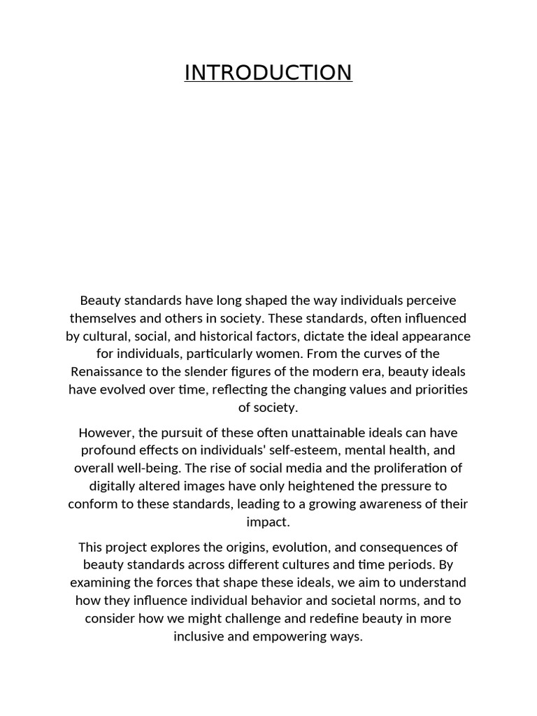 Intro, Conclusion, Bib | PDF | Beauty | Physical Attractiveness
