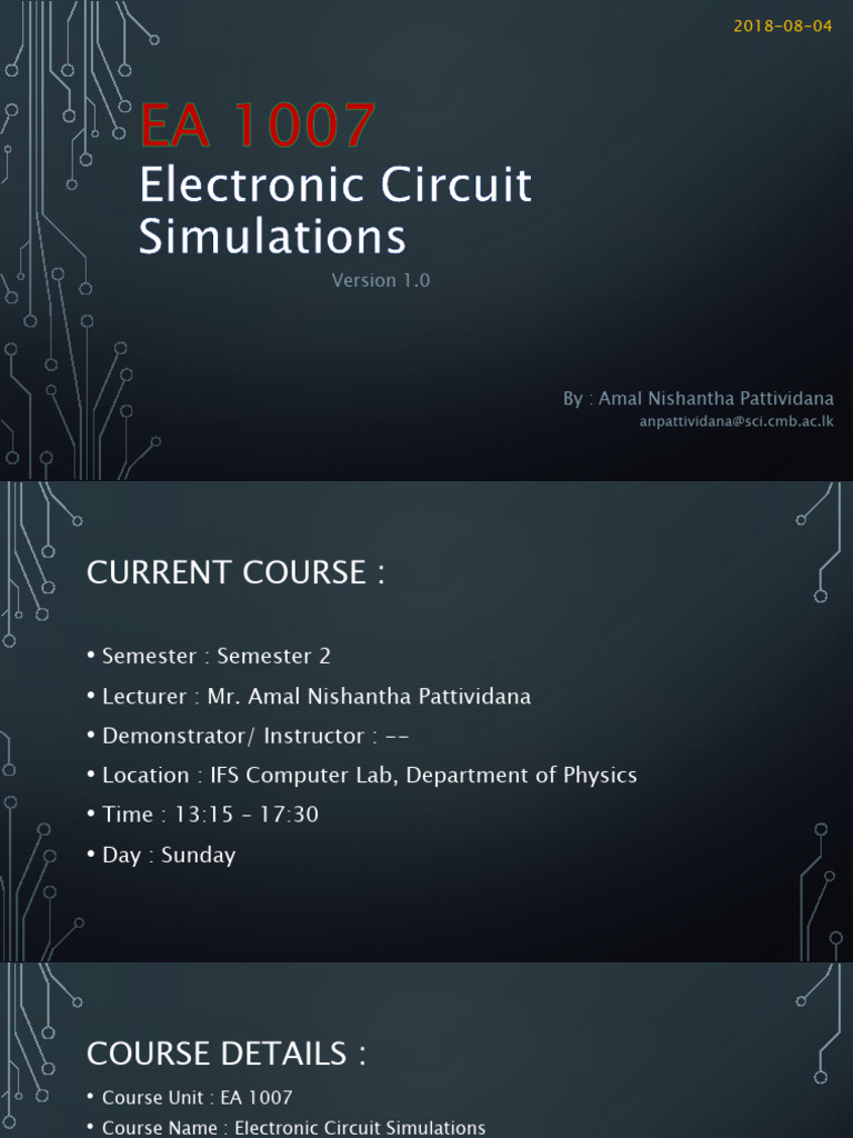 01 EA 1007 Introduction | PDF