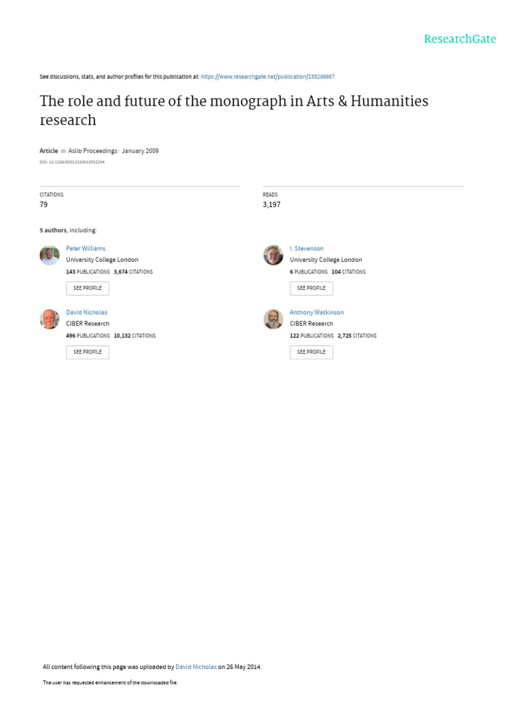 Monographs | PDF | Open Access | Academic Publishing