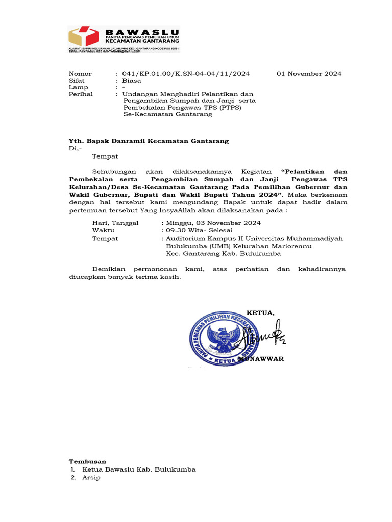 Undangan Danramil | PDF