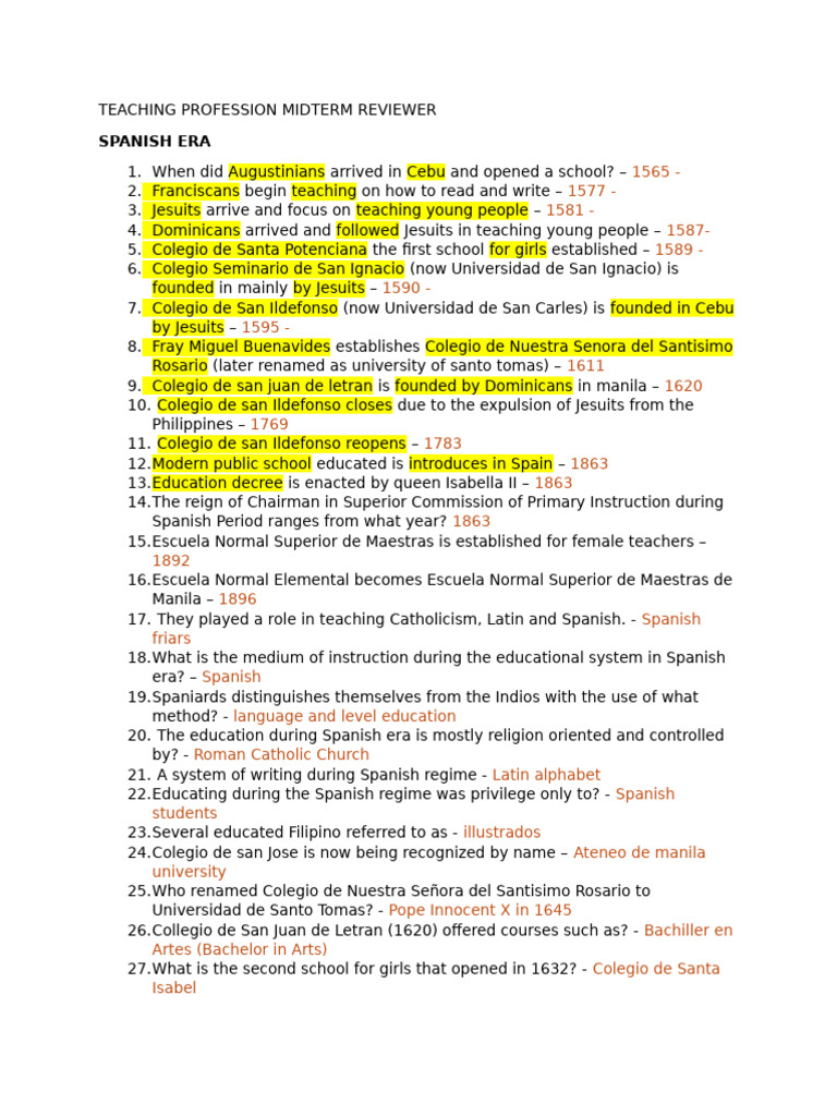 Teaching Profession Midterm Reviewer | PDF | Philippines