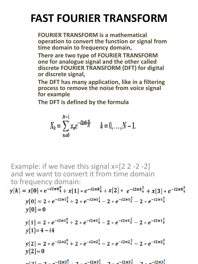 FFT | PDF | Discrete Fourier Transform | Fast Fourier Transform