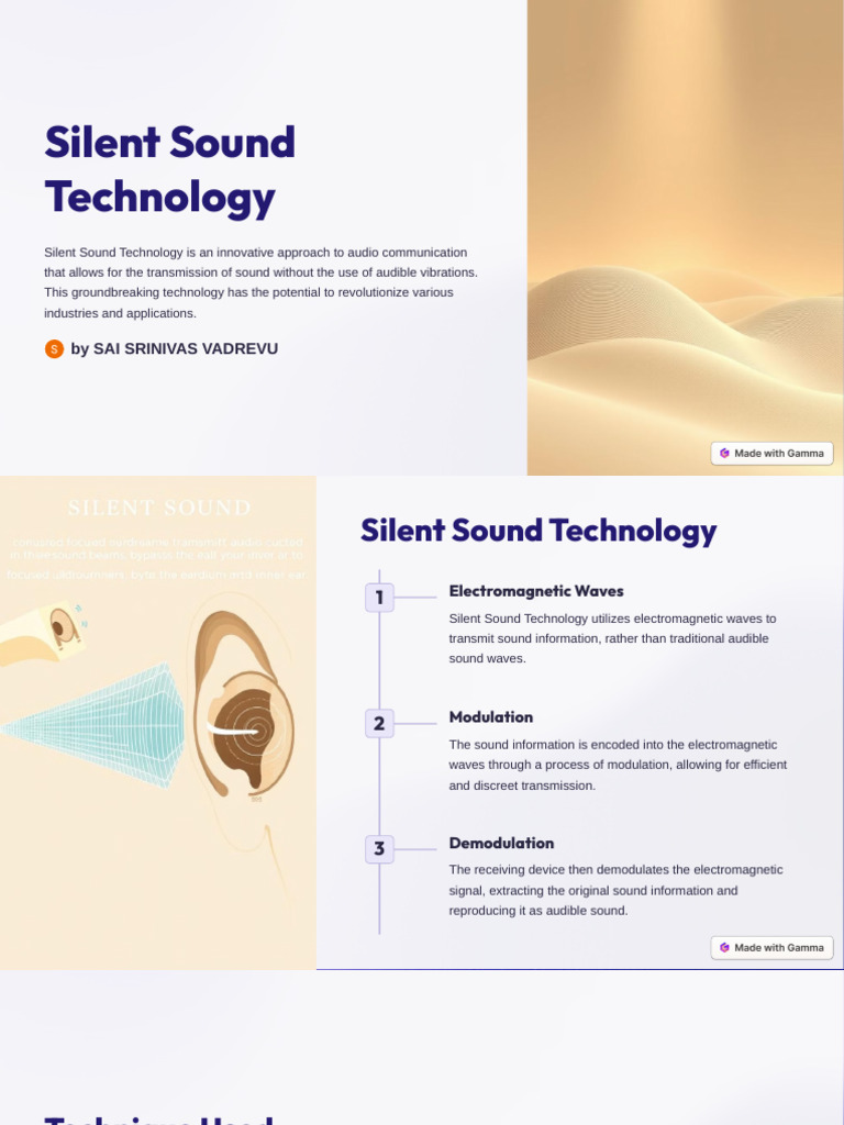 Silent Sound Technology | PDF | Modulation | Sound