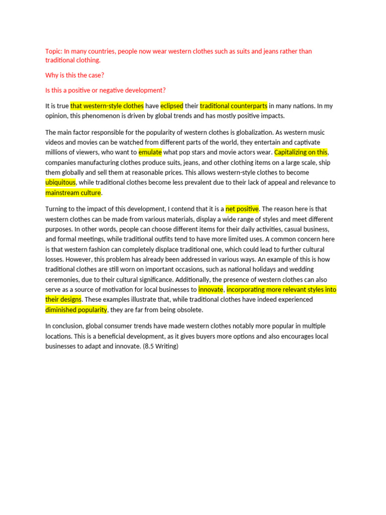 Bài mẫu Writing task 2 8.0+ | PDF | Lifestyle