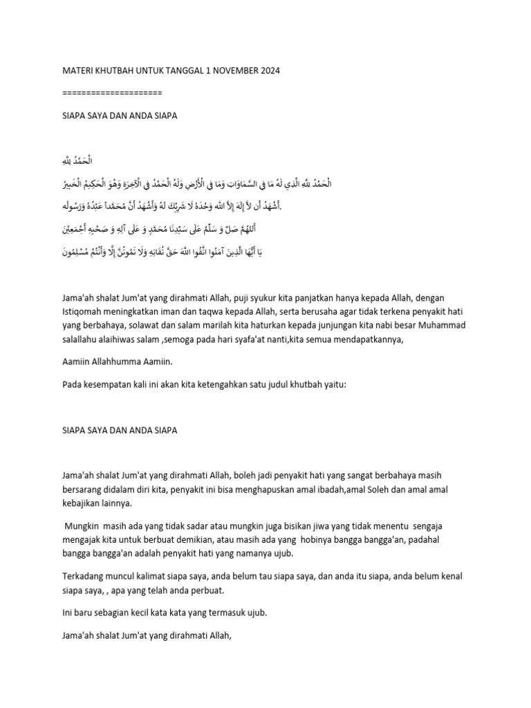 Siapa Saya Dan Siapa Kamu | PDF