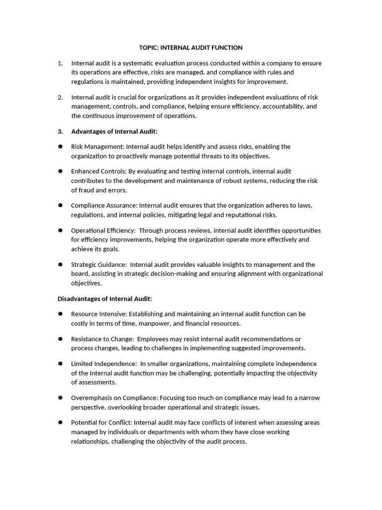 Activity 4. Internal-Audit-Function | PDF | Internal Audit | Audit
