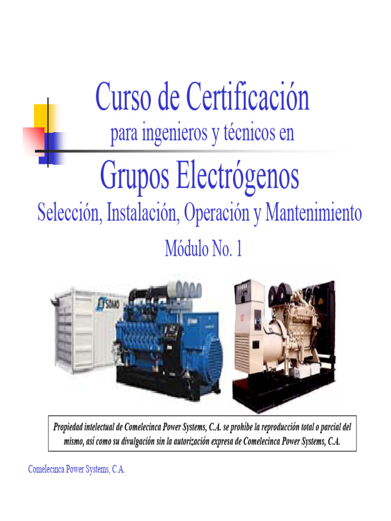 Curso de Grupos Electrógenos: Instalación y Mantenimiento | PDF ...